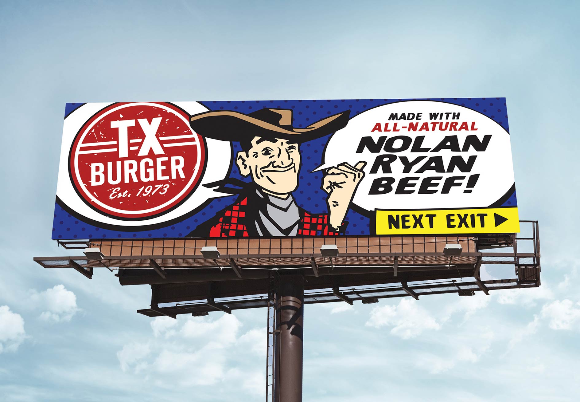 Texas Burger Billboards for Nolan Ryan Beef | Schaefer Advertising Co.
